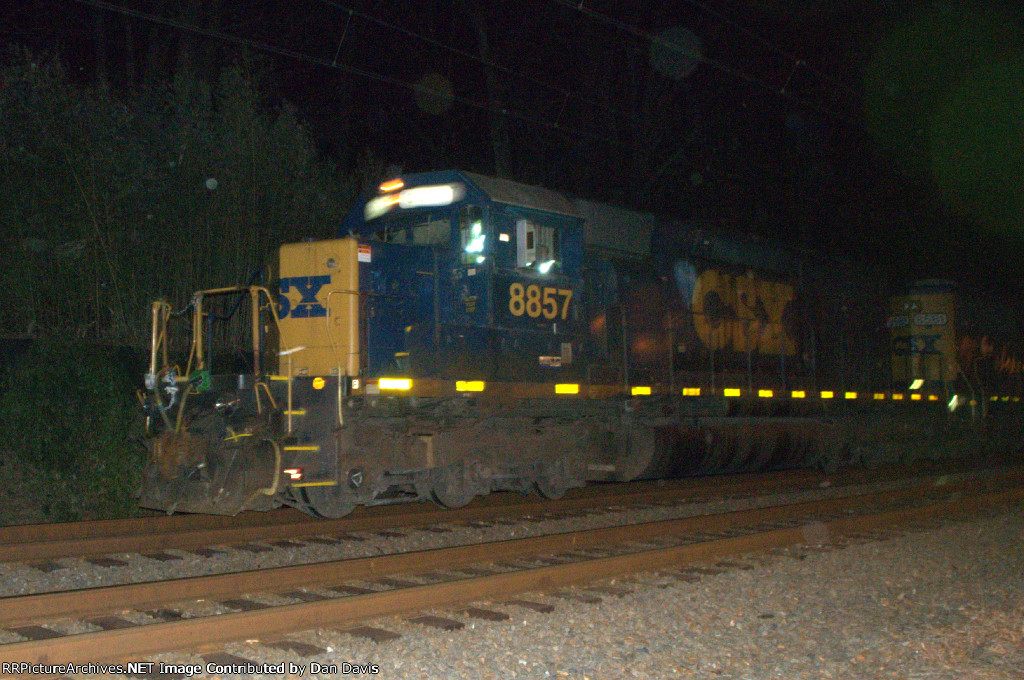 CSX SD40-2 8857 on the rear of C746-08.